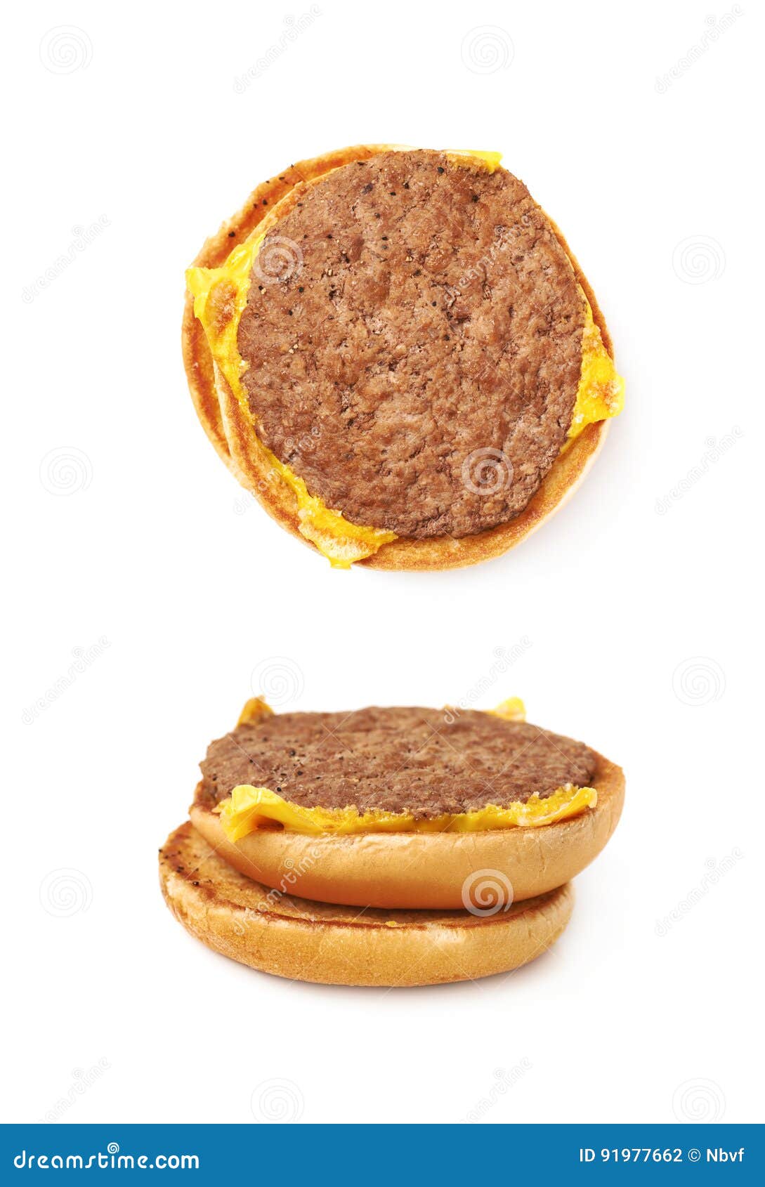Opened burger isolated stock photo. Image of grilled - 91977662