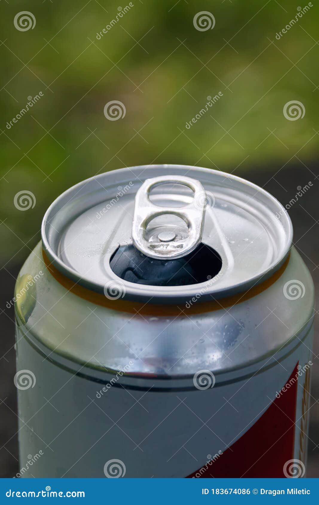 Opened can stock photo. Image of shiny, cylinder, packaging - 183674086