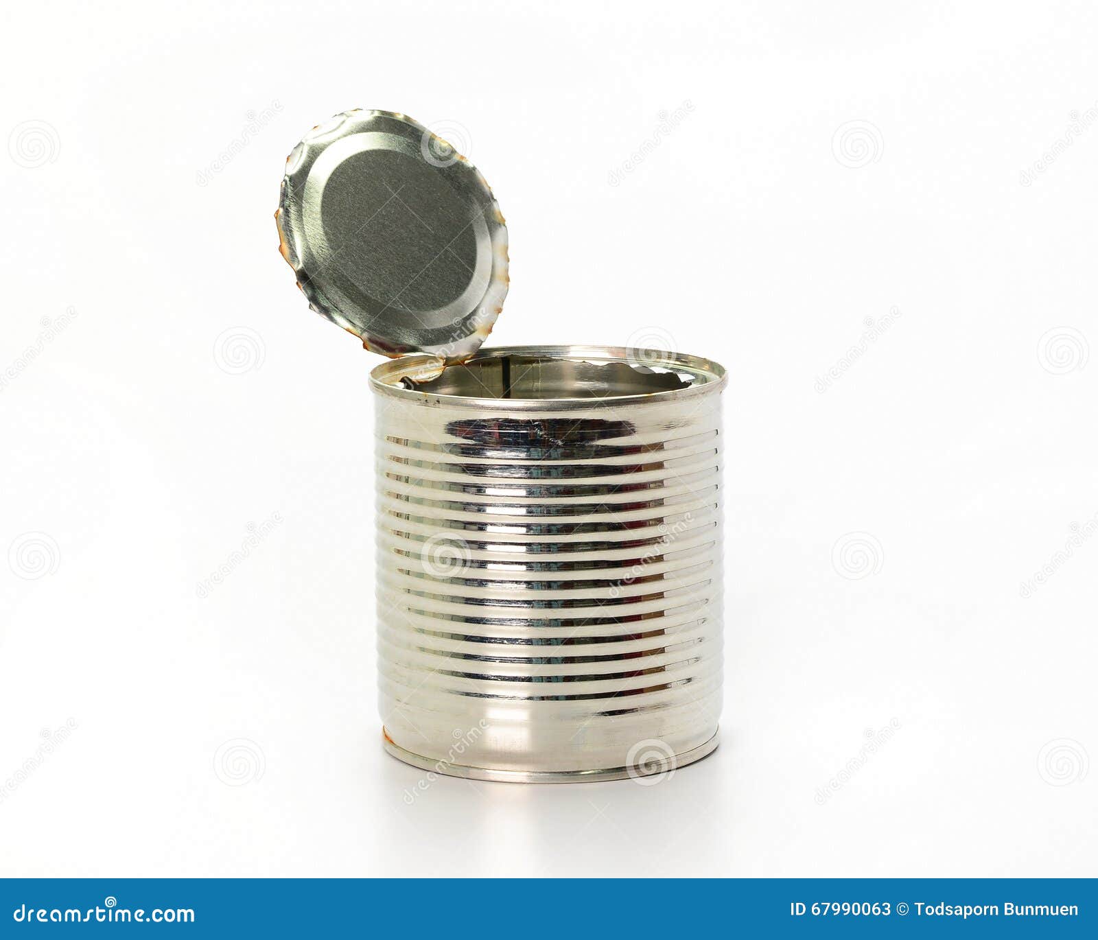 Opened Can on White Background Stock Image - Image of produce, canned ...