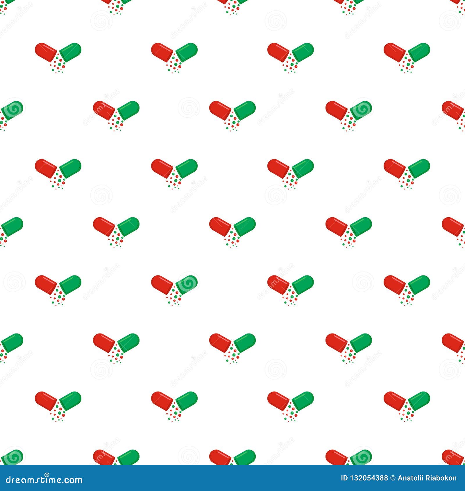 Opened Capsule Pattern Seamless Vector Stock Vector - Illustration of ...