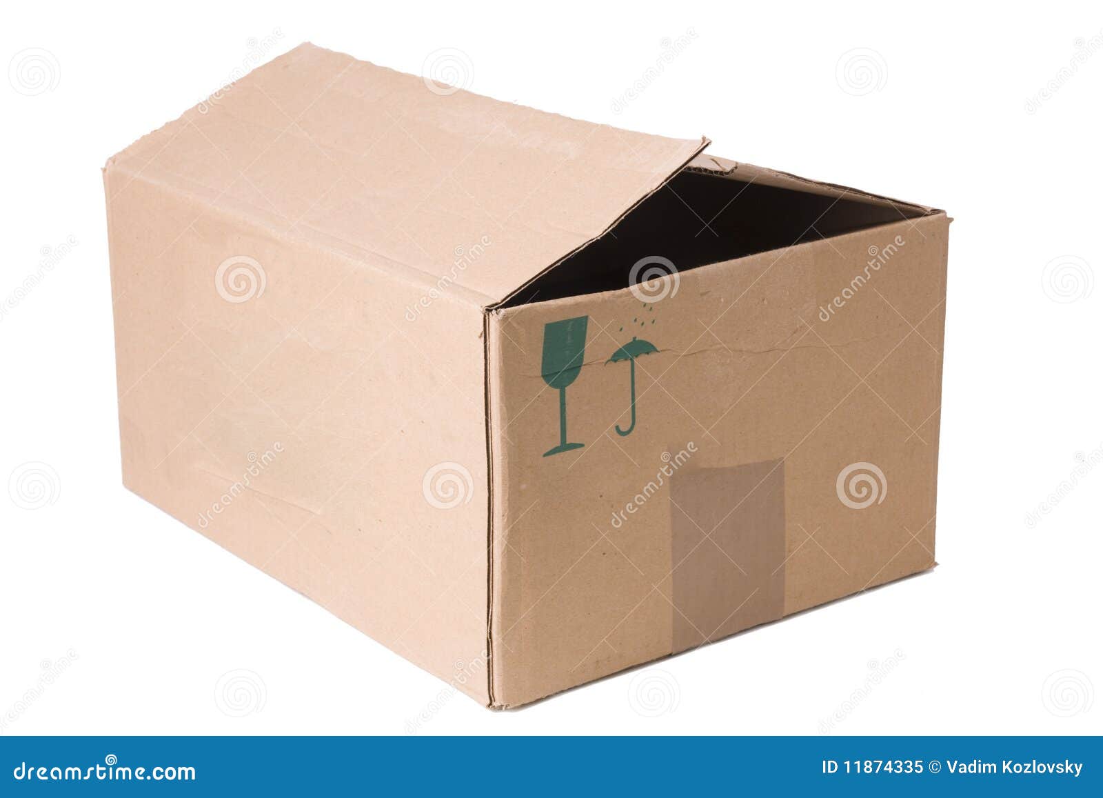 Opened cardboard box stock image. Image of gift, beige - 11874335