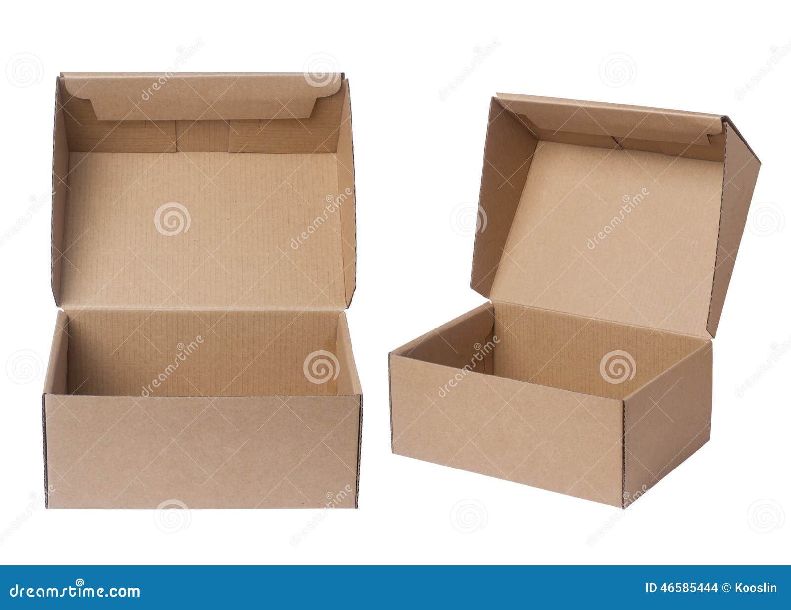 Opened cardboard box stock photo. Image of closeup, storage - 46585444
