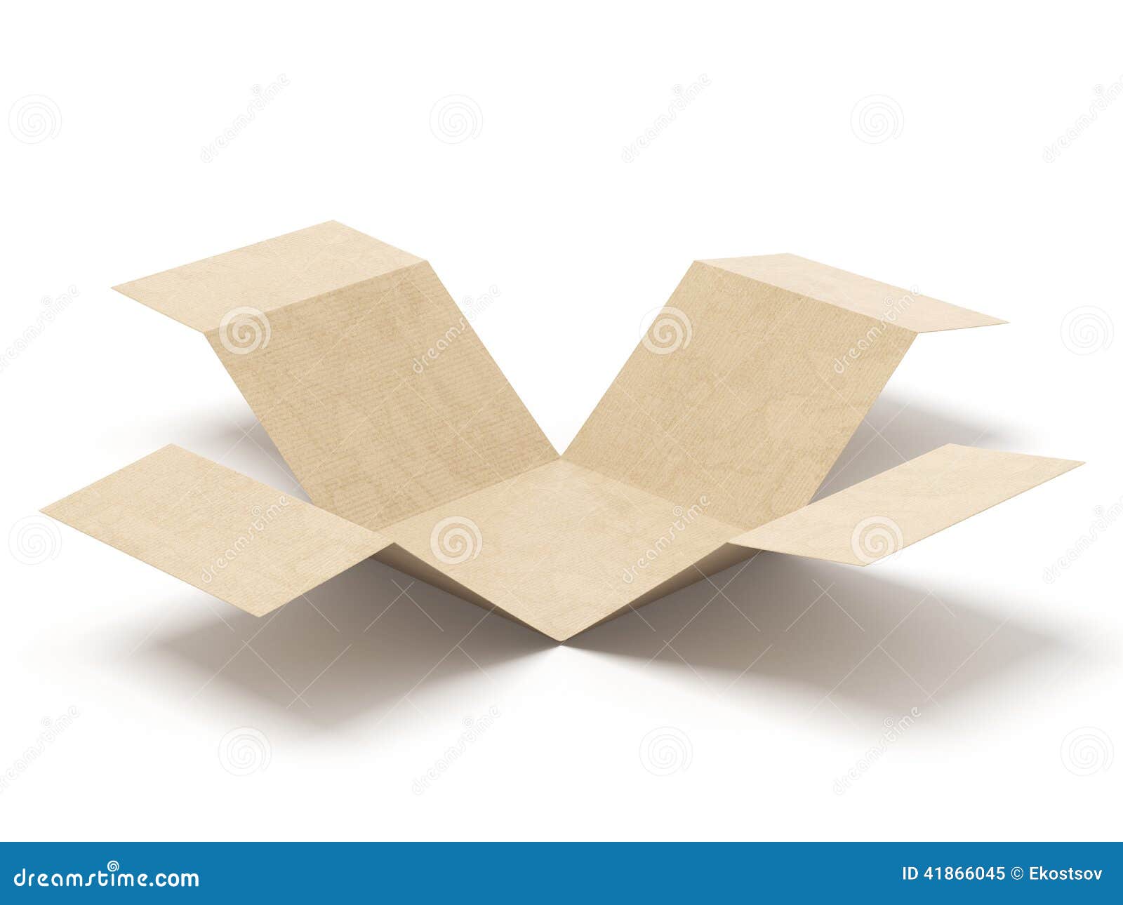 Opened Cardboard box stock illustration. Illustration of freight - 41866045