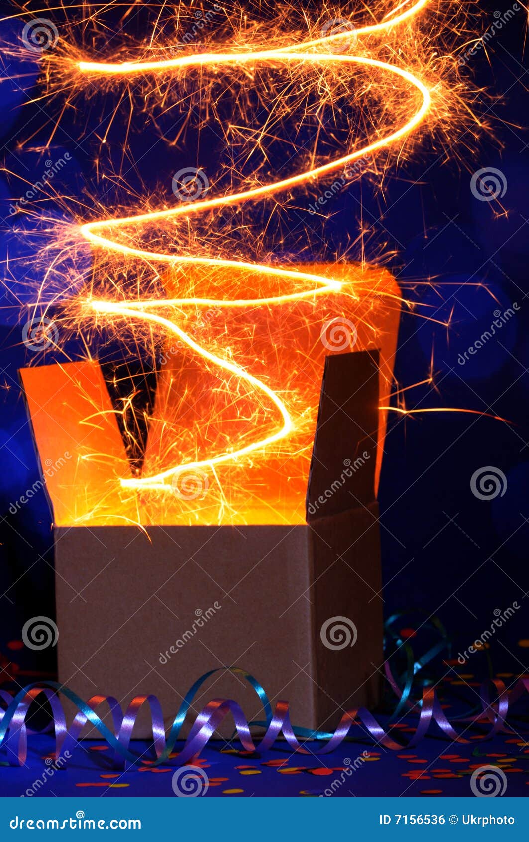 Opened Cardboard Box Package with Glowing Light Stock Photo - Image of ...