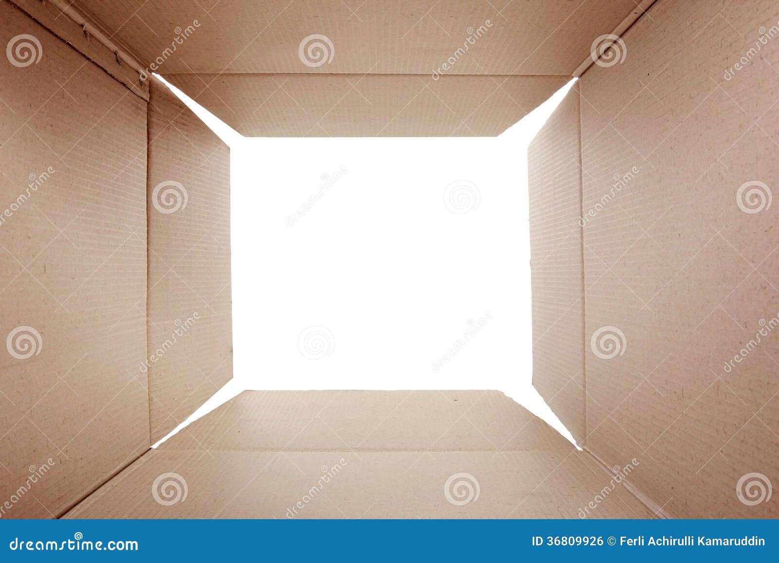 Opened cardboard box stock photo. Image of gift, deliver - 36809926
