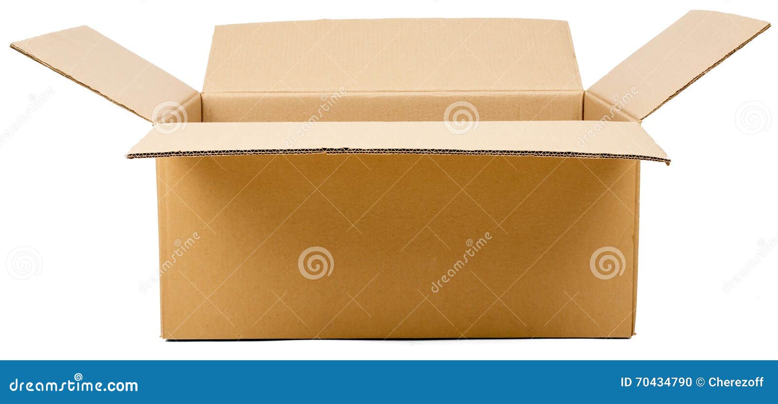 Opened Cardboard Box Parcel Stock Photo - Image of open, storage: 70434790