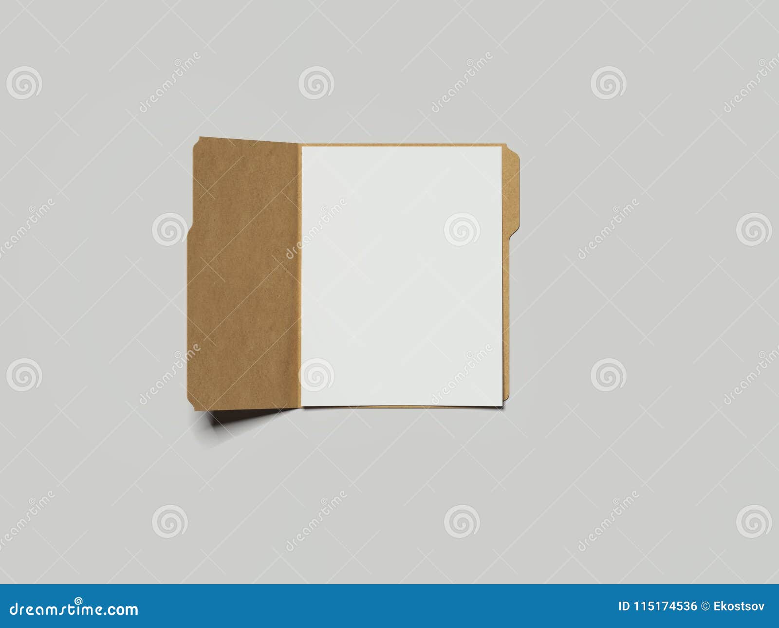 Cardboard Folder with Papers, 3d Rendering Stock Photo - Image of open ...