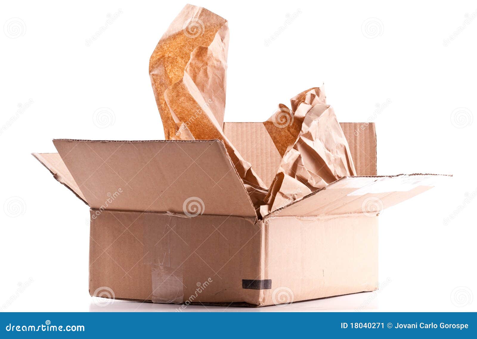 Cardboard Shipping Box With A Tape Gun Royalty-Free Stock Photo ...