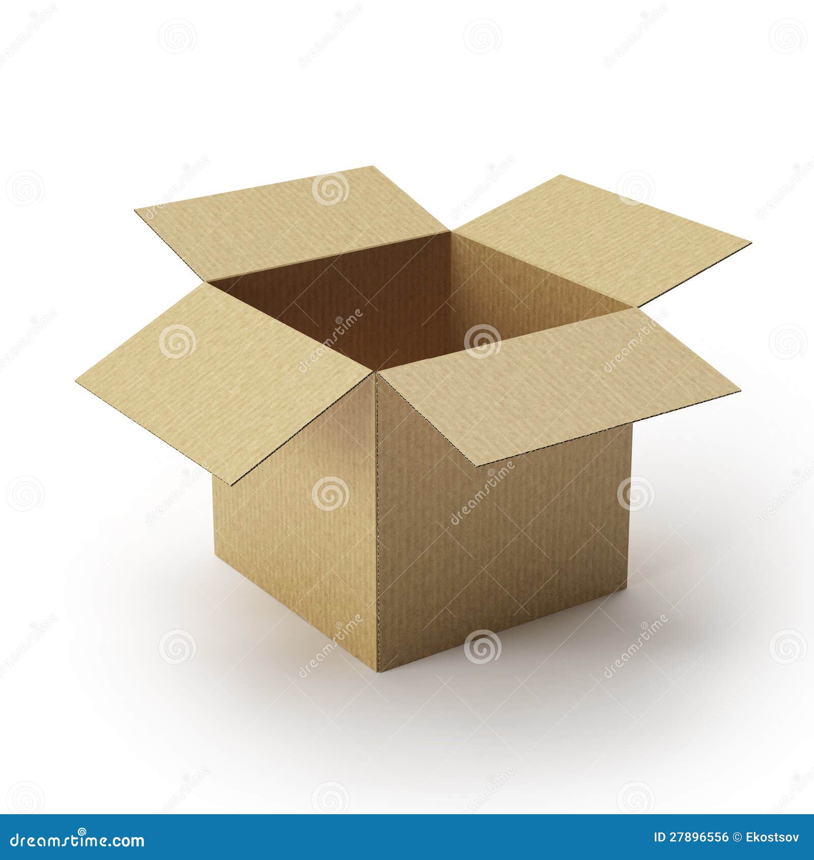 Opened Carton Box . stock illustration. Illustration of blank - 27896556