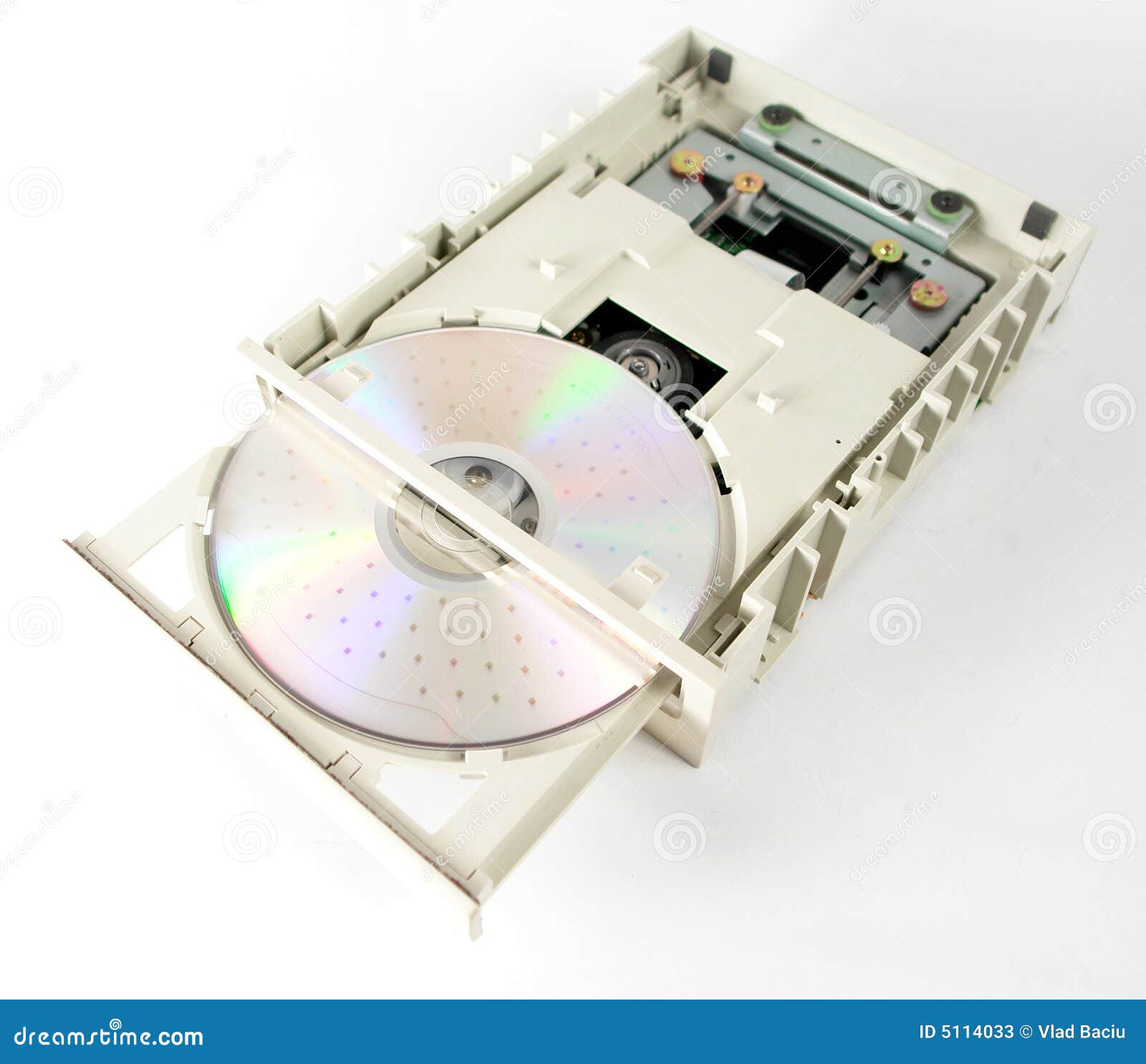 Opened cdrom unit stock image. Image of compact, audio - 5114033