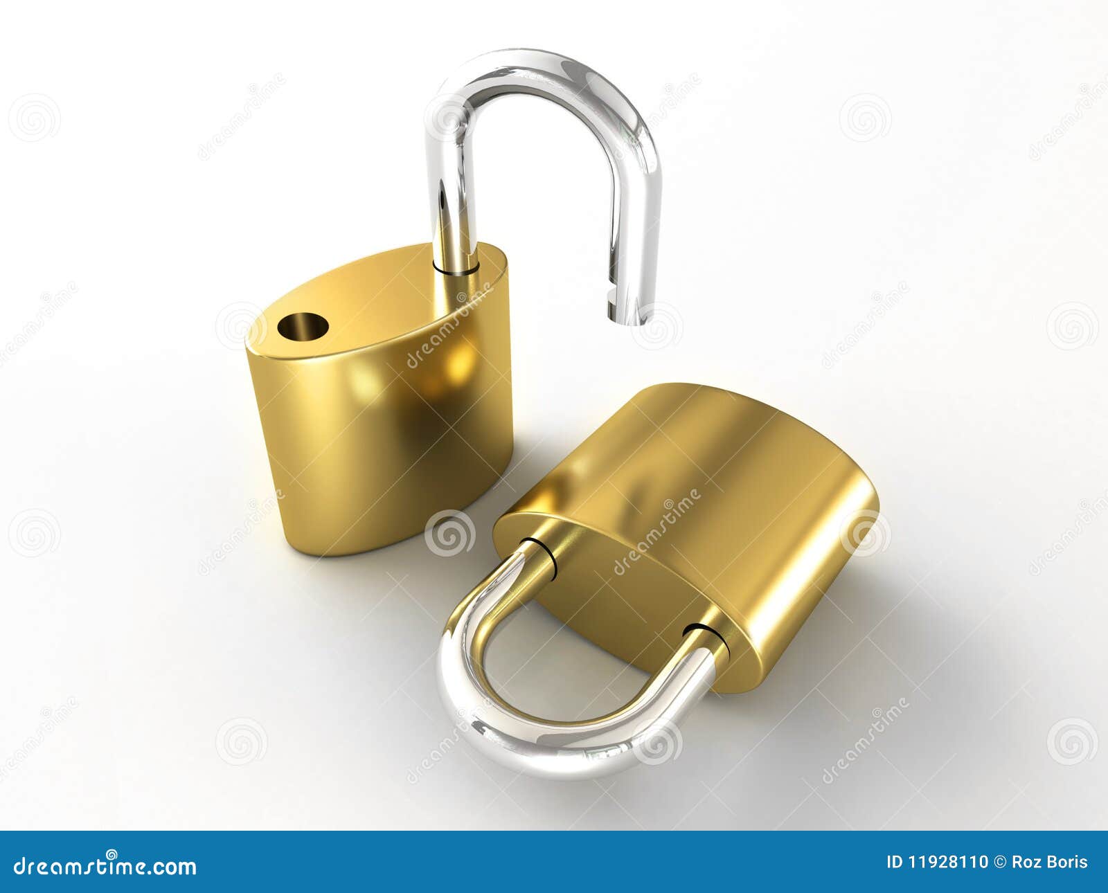 Opened and closed lock stock illustration. Illustration of idea - 11928110