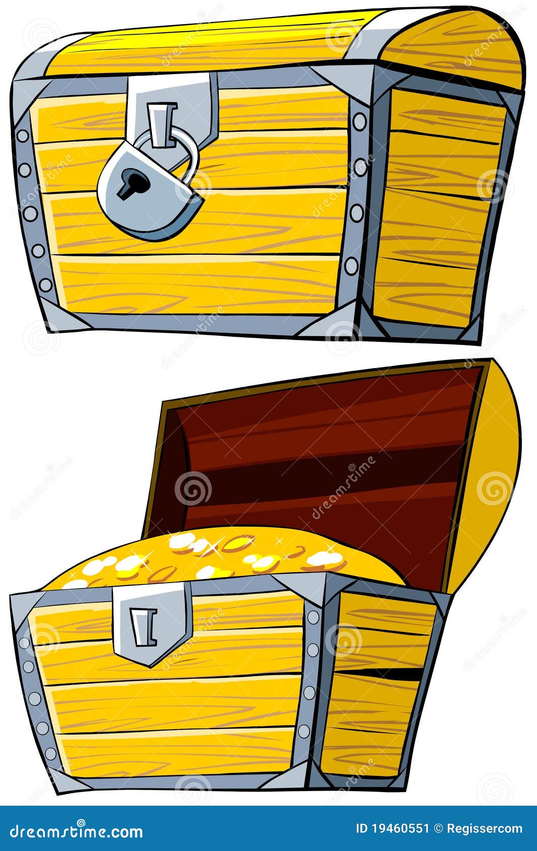 Closed Treasure Chest. Cartoon Vector | CartoonDealer.com #70547289