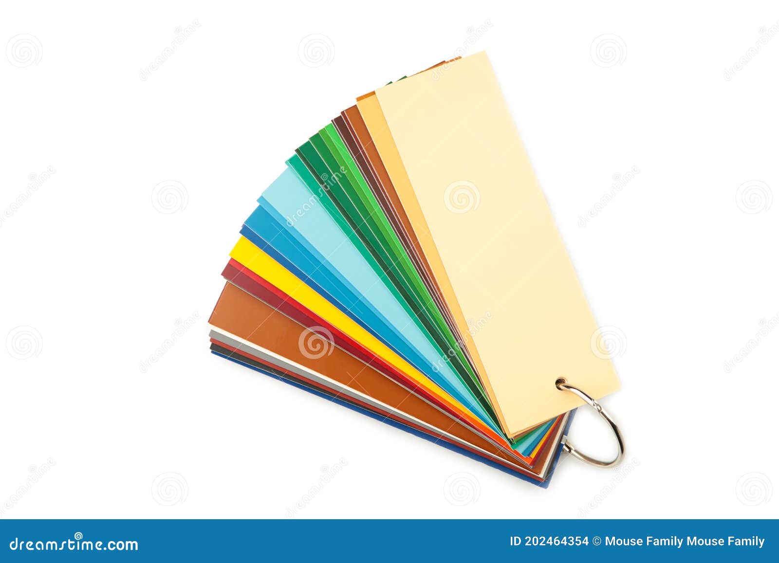 Opened Color Guide Book Isolated on White Background. Color Palette ...