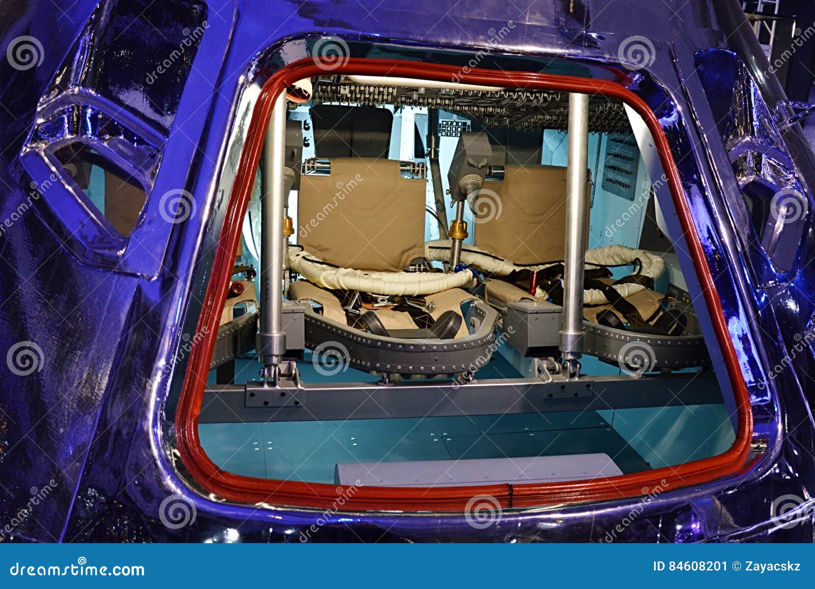 Opened Command Module CM of Apollo Space Program with Visible Crew ...