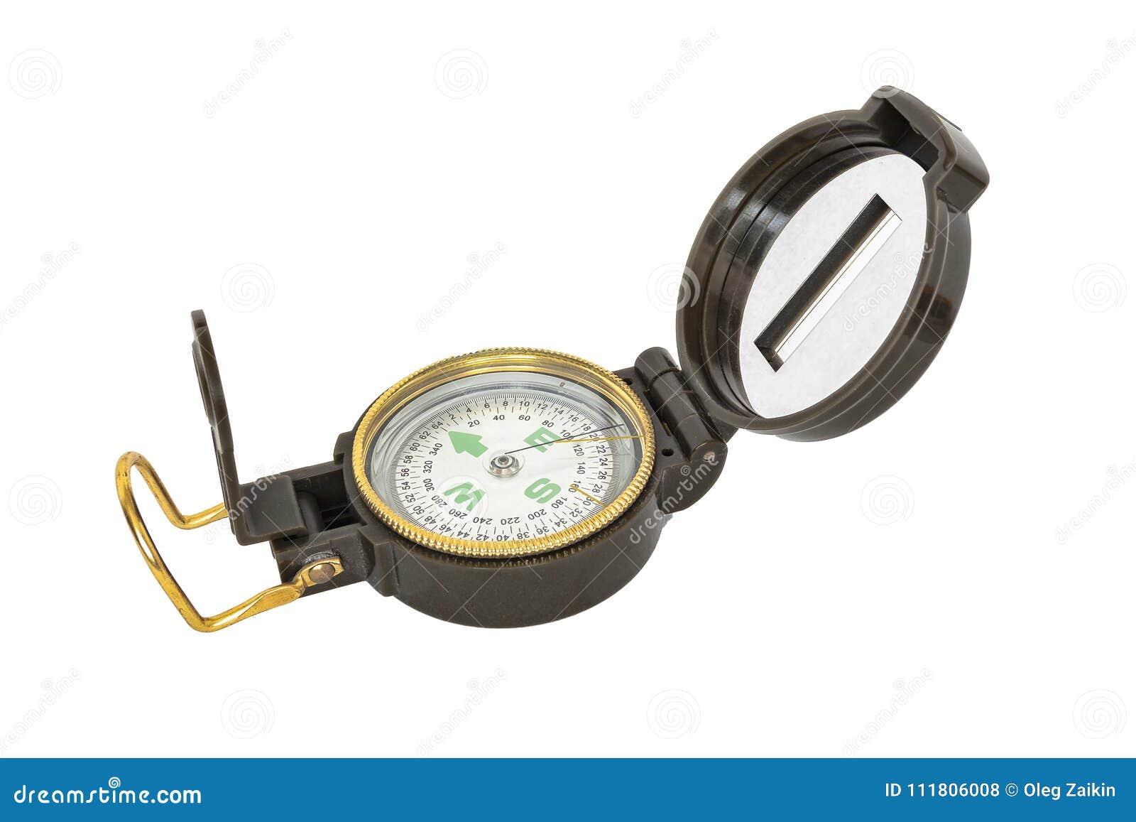 Opened Compass on White Background Stock Photo - Image of element ...