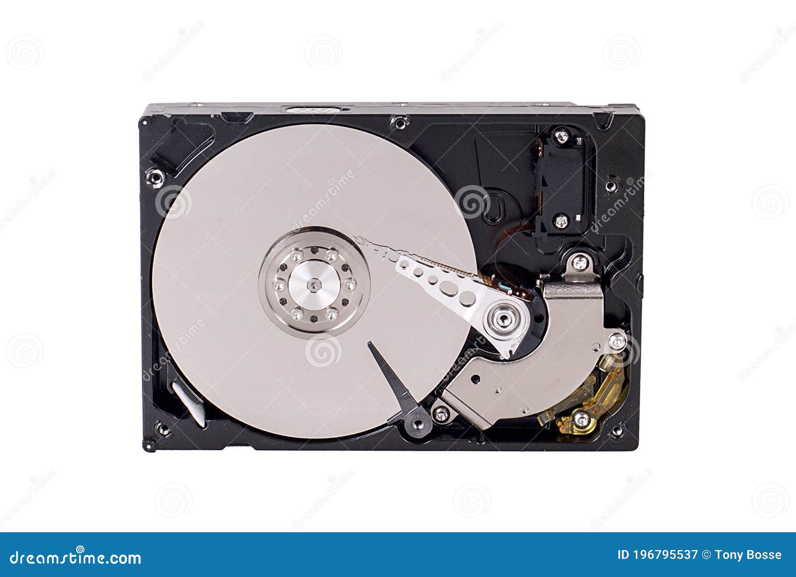 Opened Computer System Unit. Isolated On A White Background Stock Photo ...