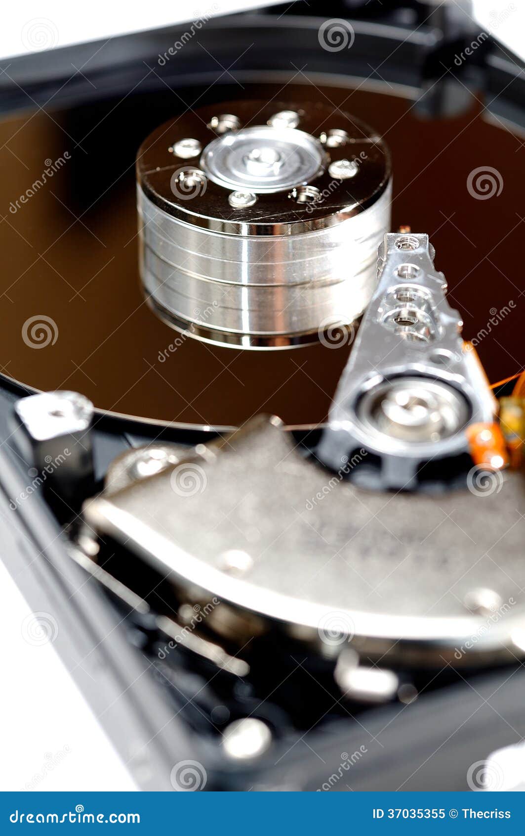 Opened Computer System Unit. Isolated On A White Background Stock Photo ...