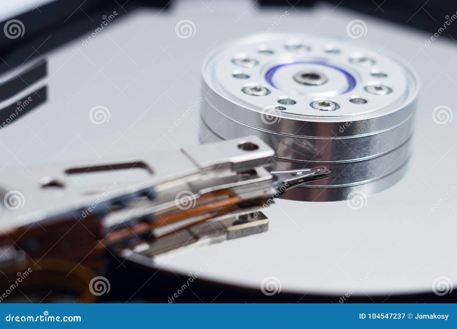 A Opened Computer Hard Drive Stock Image - Image of disc, drive: 104547237