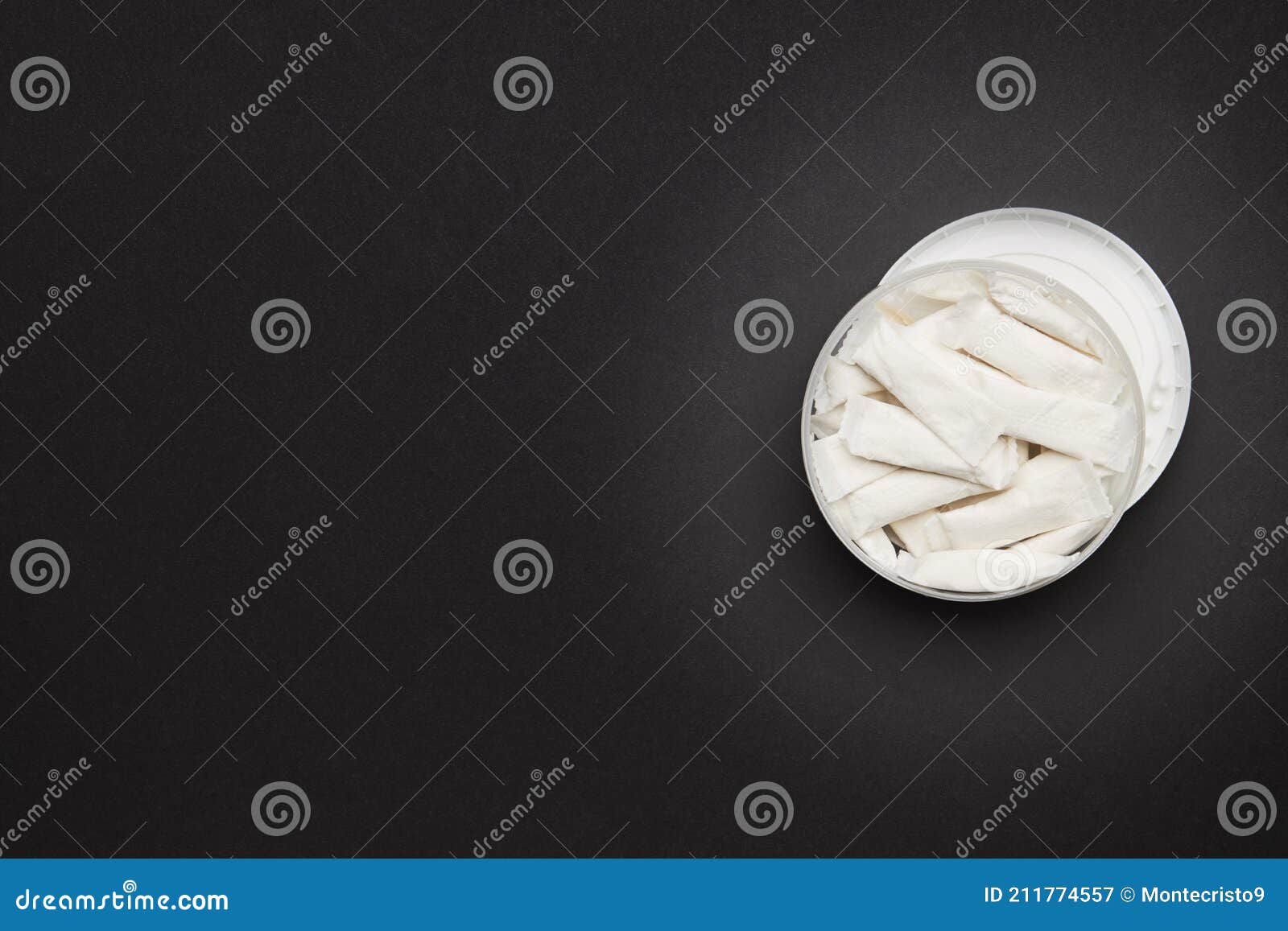 Snus Box With Nicotine Pouches On Wooden Background. Stock Image ...