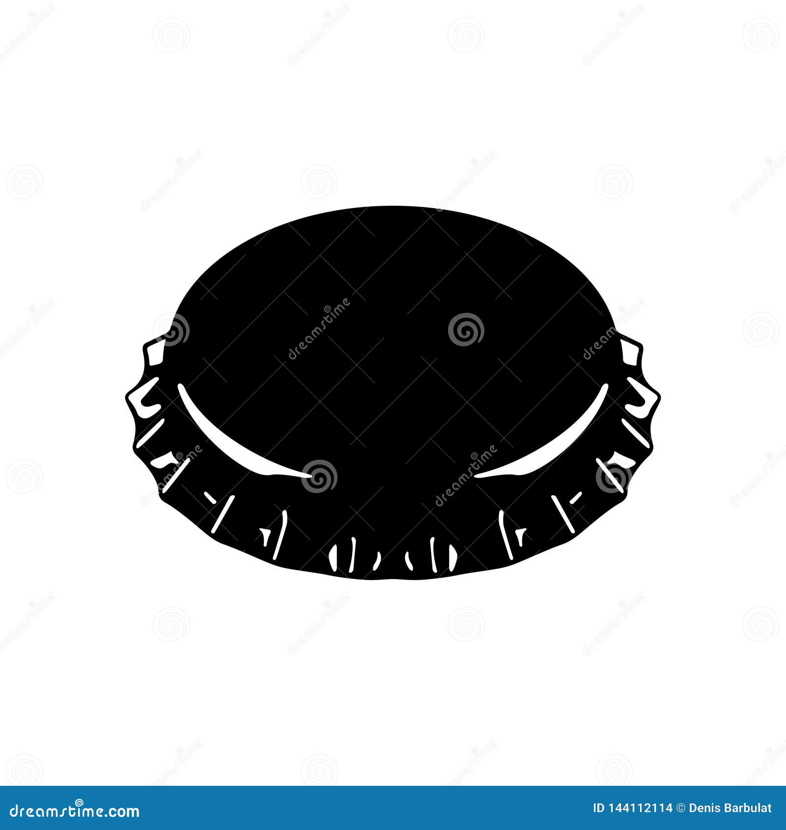 Opened Crown Beer Bottle Cap Stock Vector - Illustration of icon ...