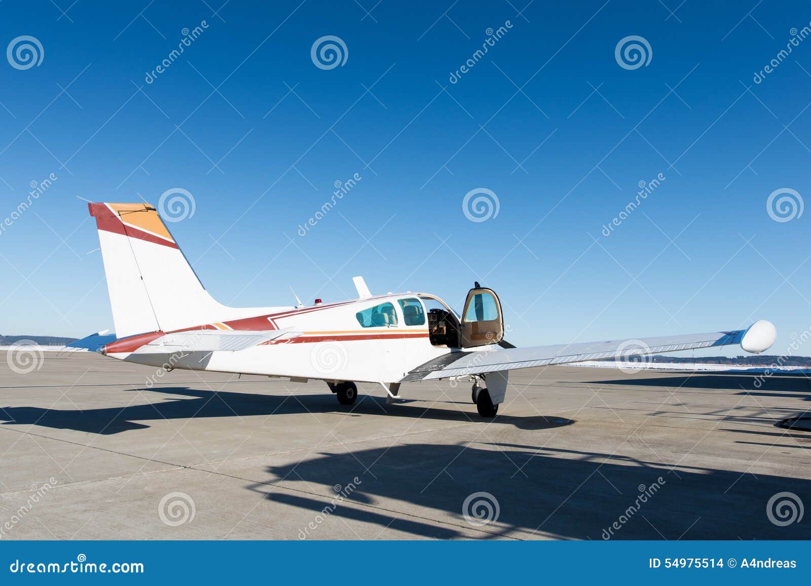 Opened Door of Small Propeller-driven Aircraft Stock Photo - Image of ...