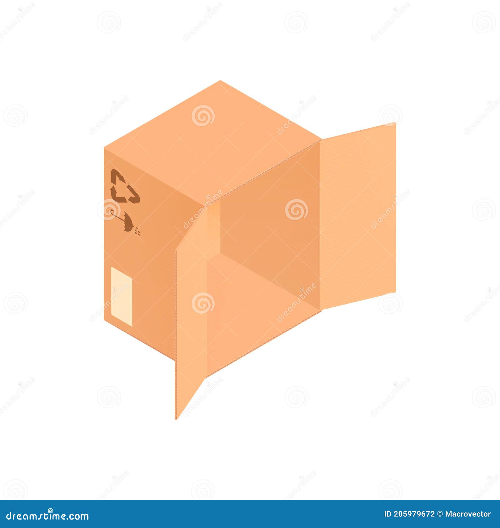 Opened Doors Box Composition Stock Vector - Illustration of cargo ...