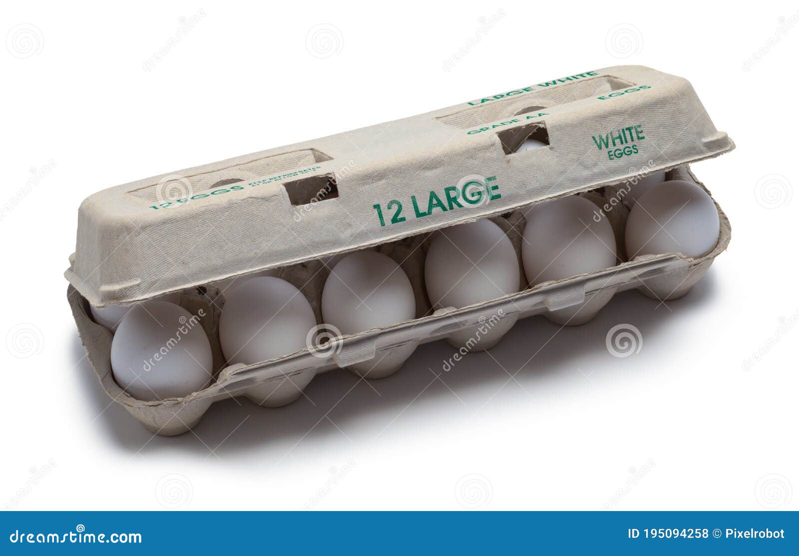 Opened Egg Carton stock photo. Image of dairy, open - 195094258