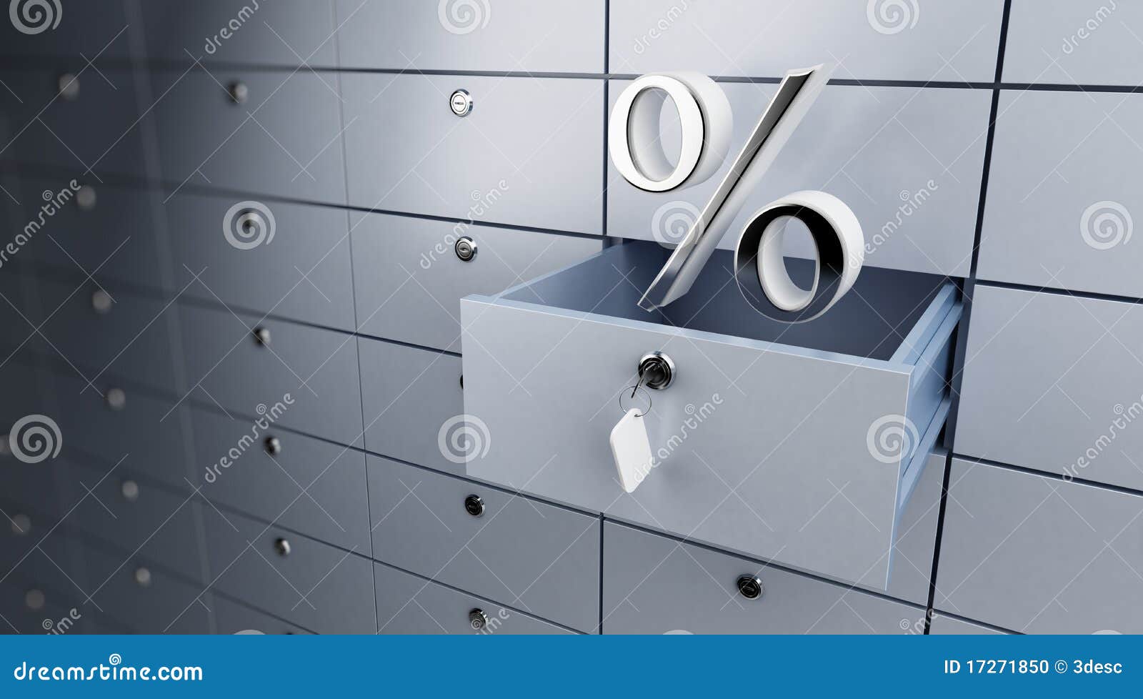 Bank Deposit Lockers Wall With Closed Metal Doors And Black Safe Box ...