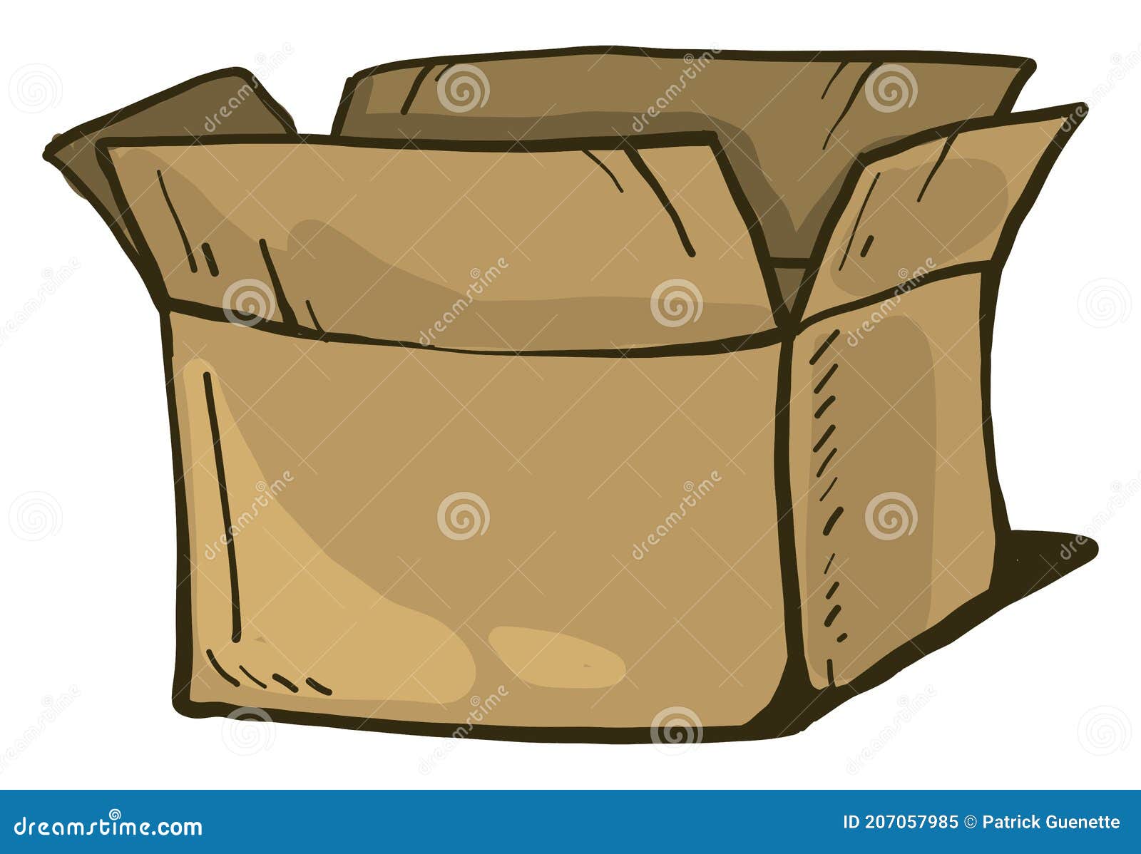 Opened Empty Box, Illustration, Vector Stock Vector - Illustration of ...
