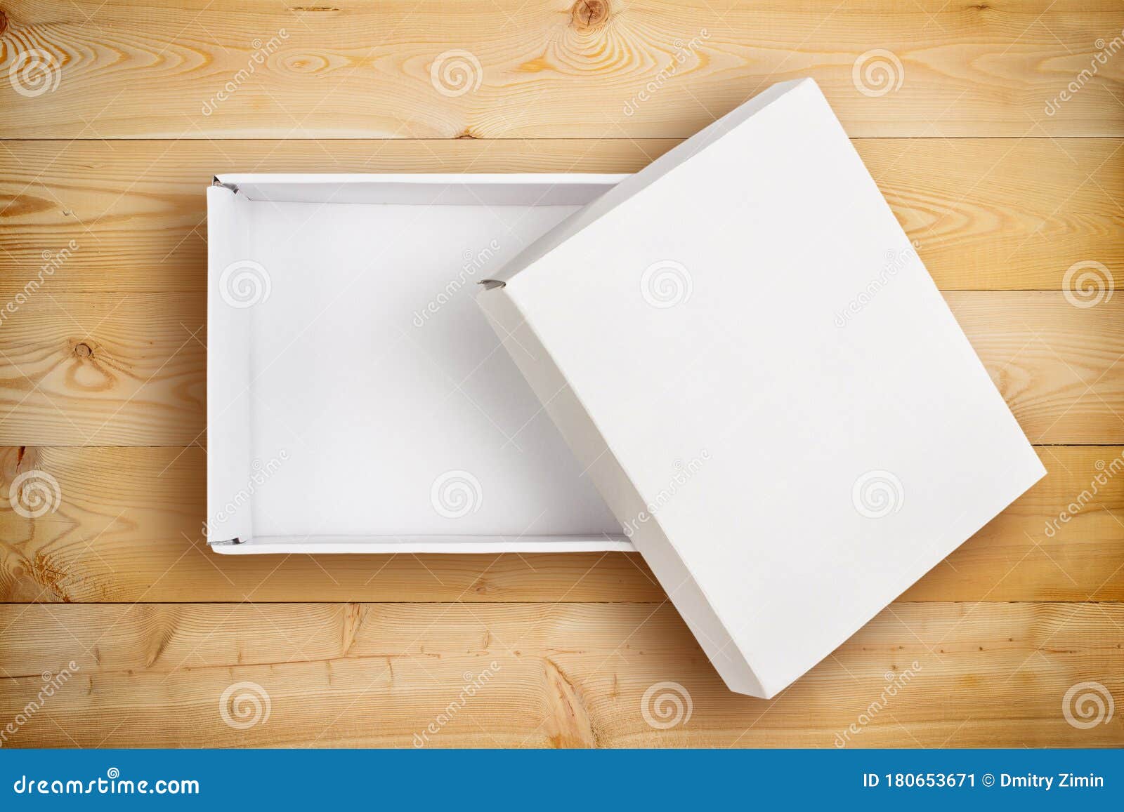 Opened Empty Cardboard Box with Cover Stock Image - Image of cardboard ...