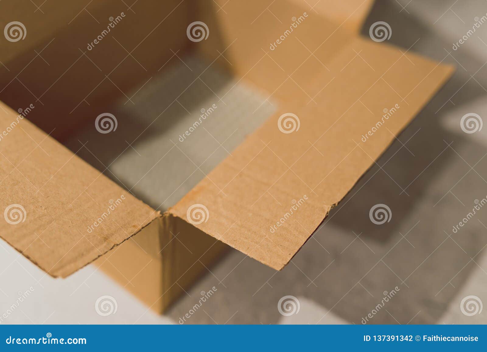 Opened Empty Delivery Parcel Box Stock Photo - Image of online ...