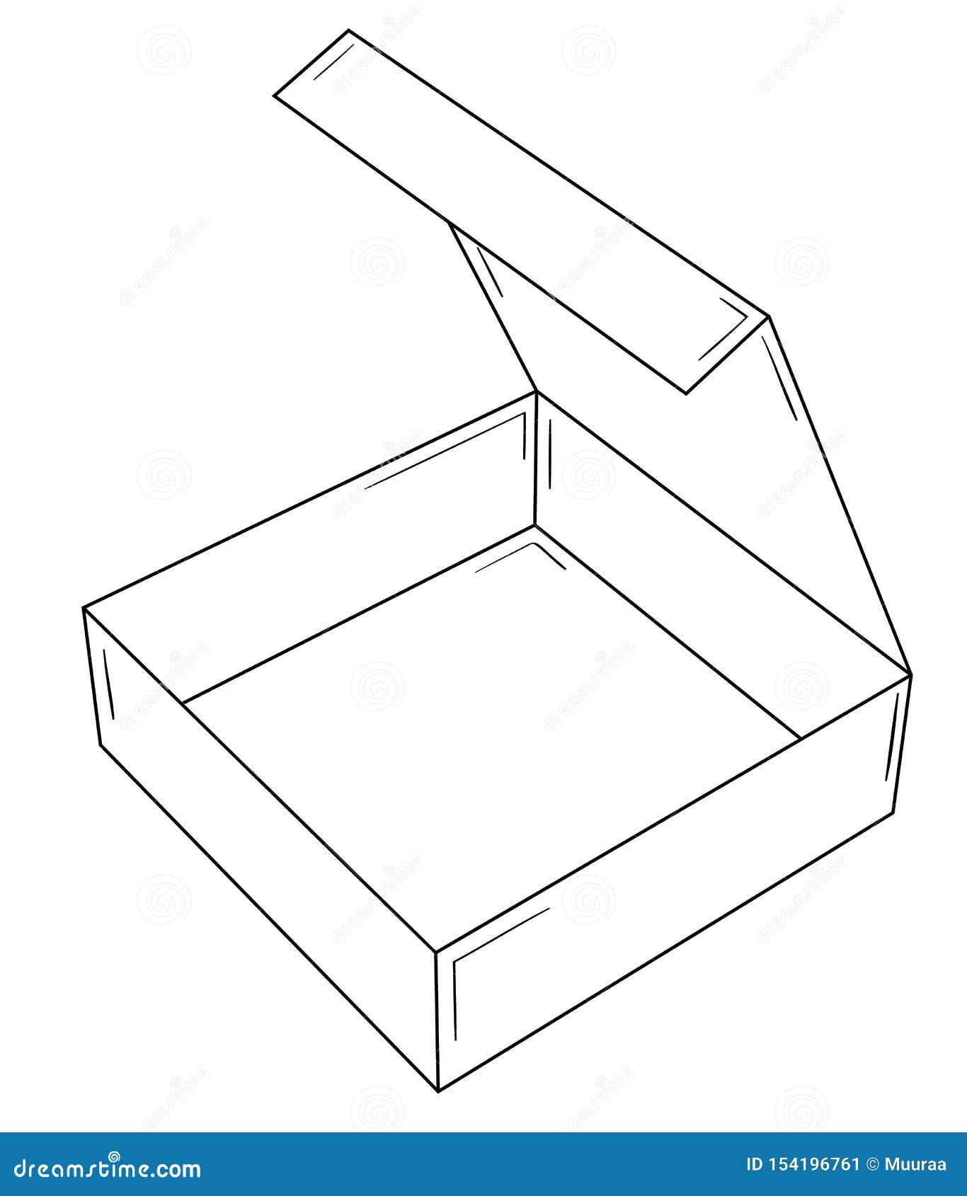 Opened Empty Cardboard Box. Vector Illustration. | CartoonDealer.com ... Opened Empty Cardboard Box. Vector Illustration. | CartoonDealer.com ...