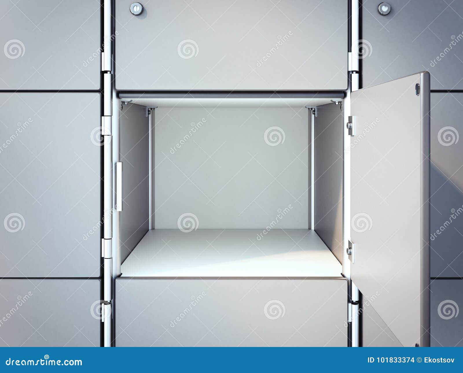 Opened Empty Safe Box. 3d Rendering Stock Illustration - Illustration ...