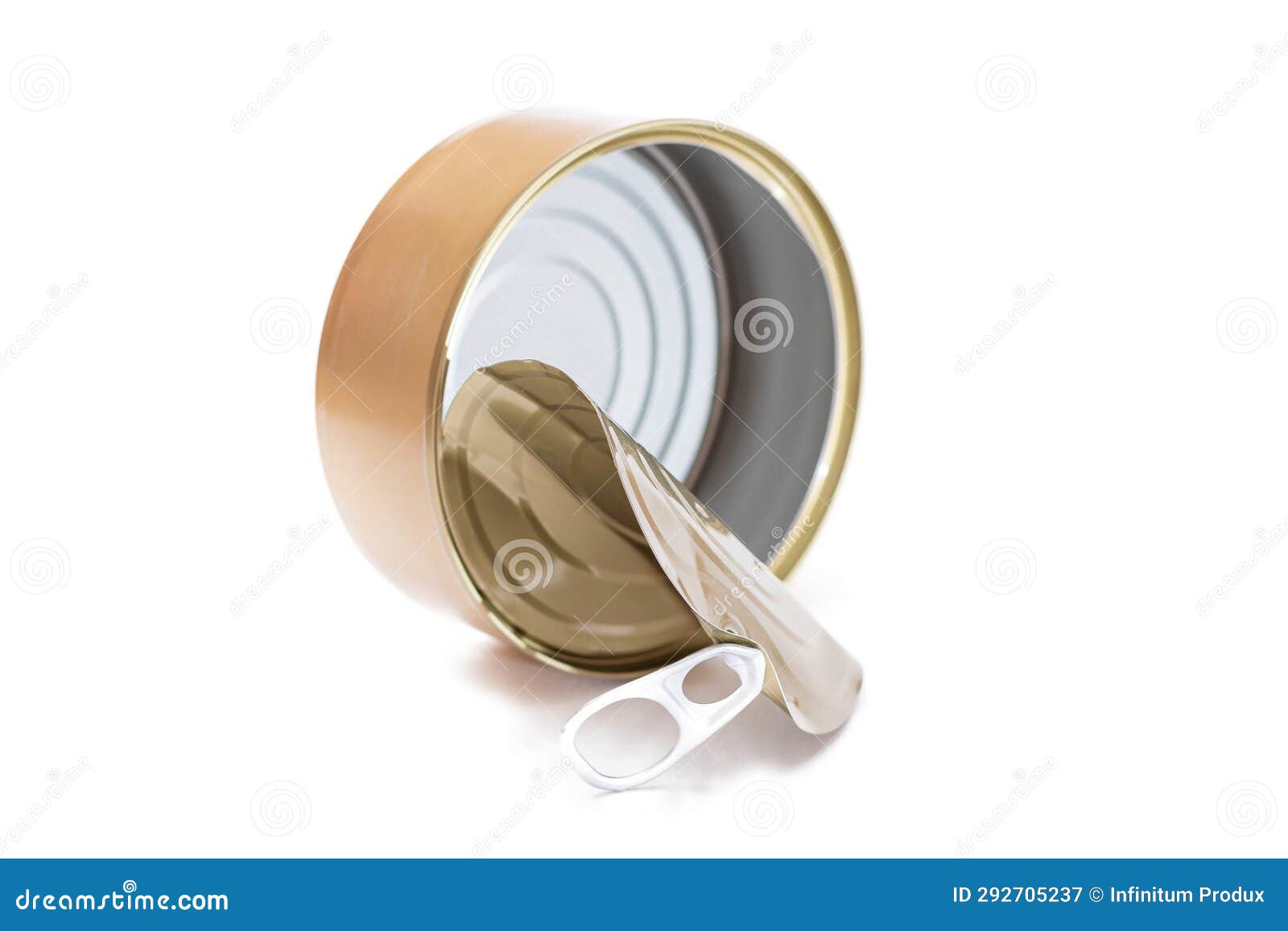 Opened Empty Tin Can Isolated on White Background Stock Image - Image ...