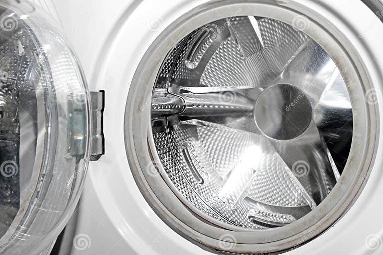 Opened Empty Washing Machine Stock Image - Image of object, laundry ...