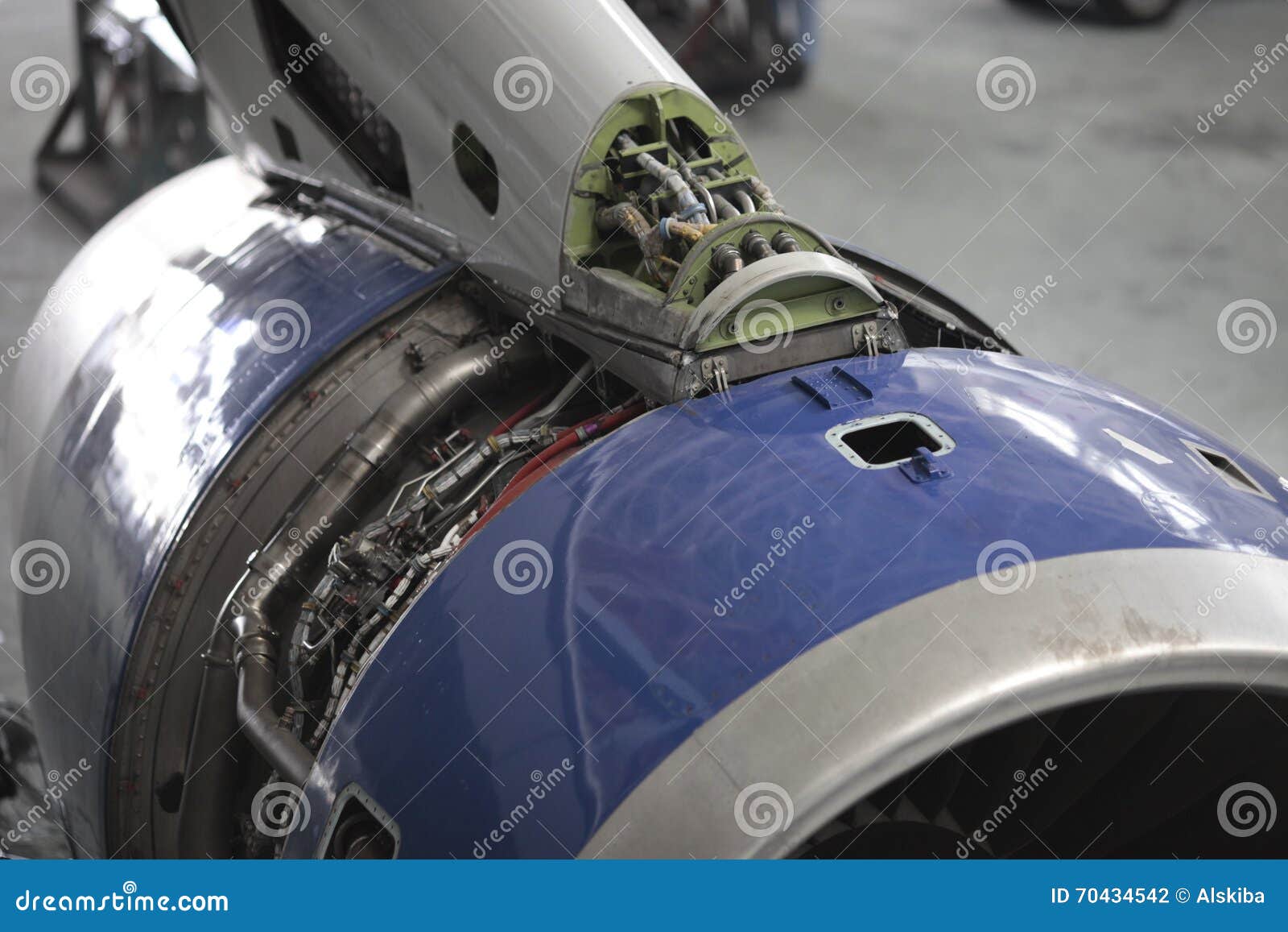 Opened engine rb211 stock photo. Image of repair, opened - 70434542