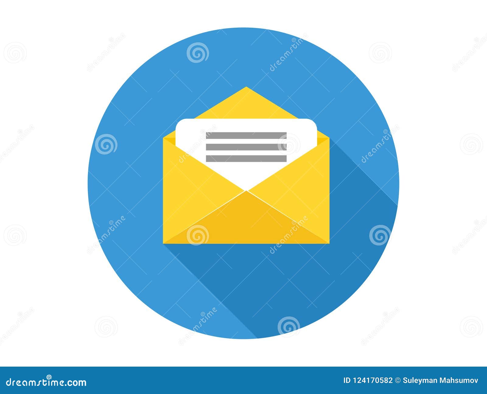 Mail Vector Icon Sign Symbol Stock Vector - Illustration of message ...