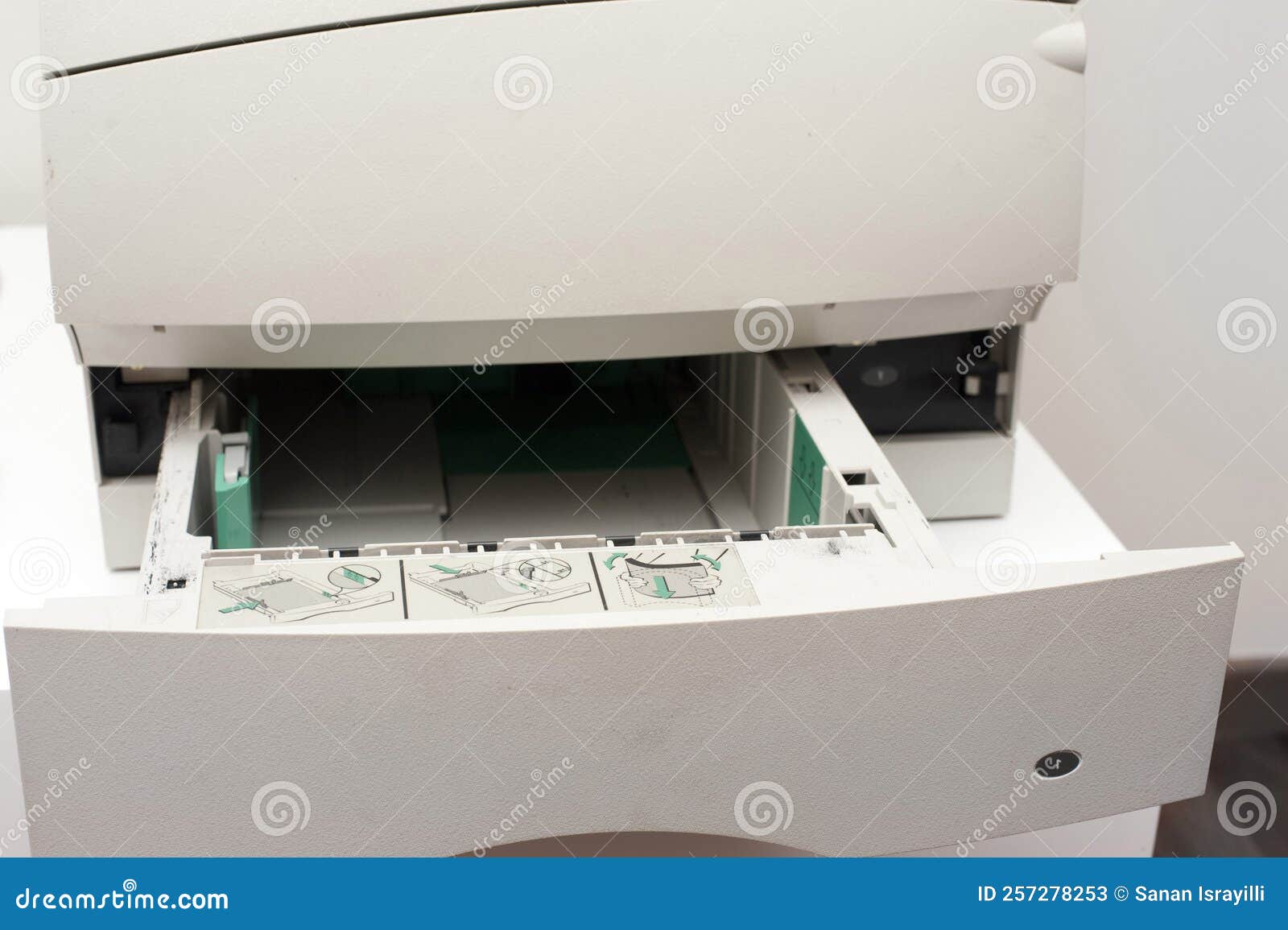 Empty Paper Drawer in Printer Stock Image - Image of empty, white ...