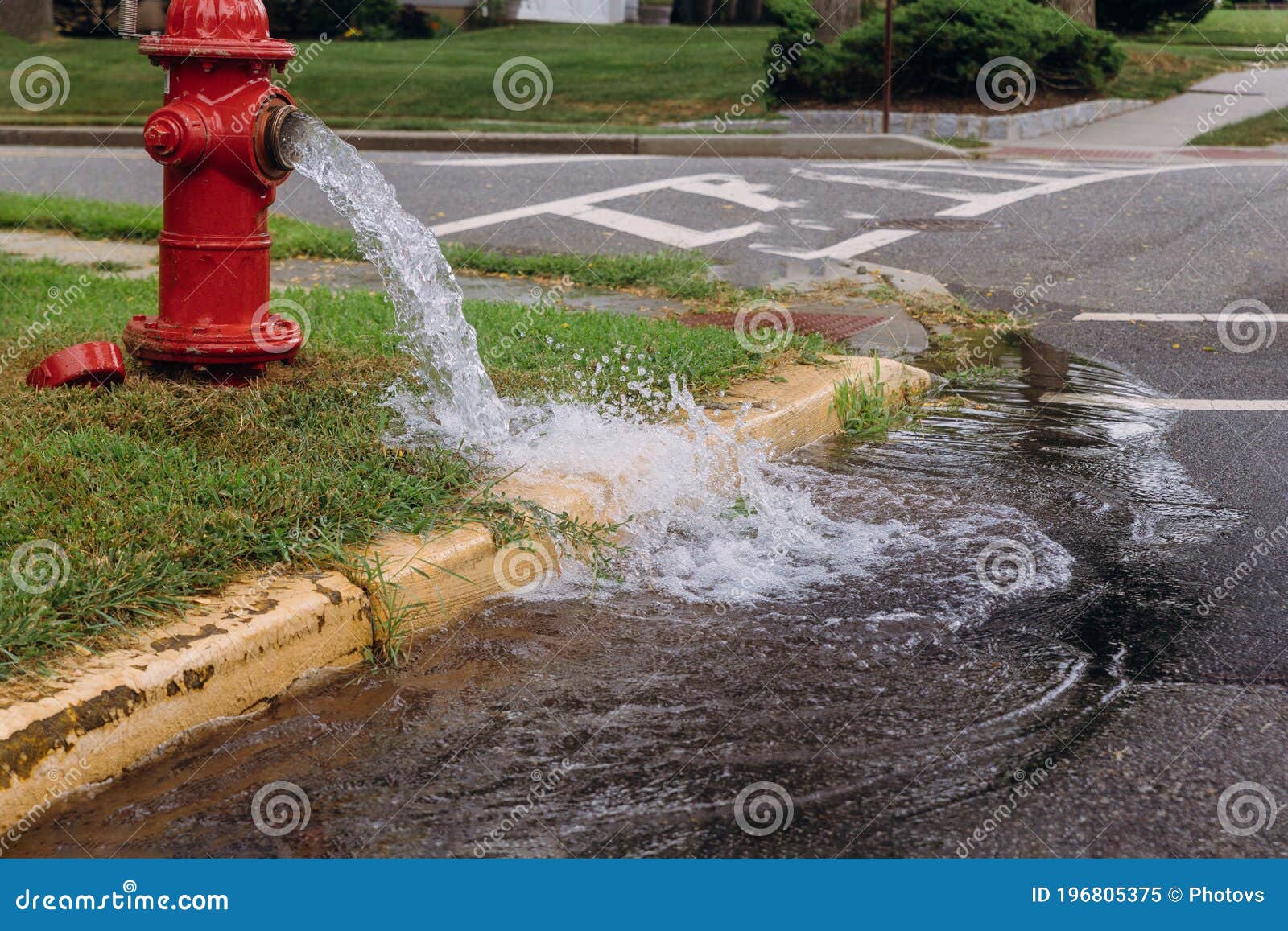 Opened Fire Hydrant Later Leak Spray Stock Image - Image of heat, pipe ...