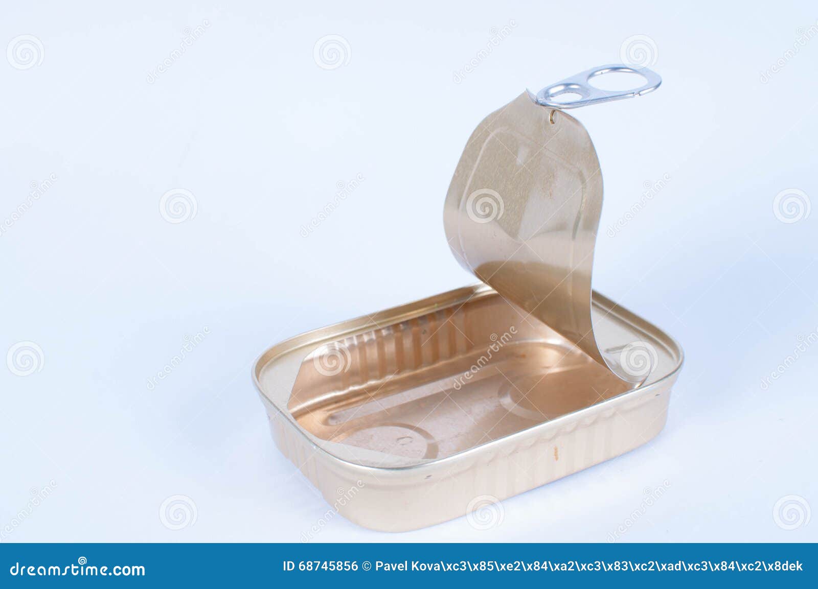 Opened fish can stock photo. Image of white, industrial - 68745856