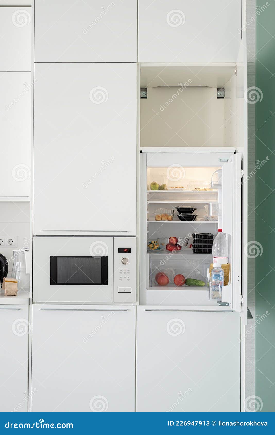 Opened Fridge at the Kitchen Stock Image - Image of cook, kitchen ...