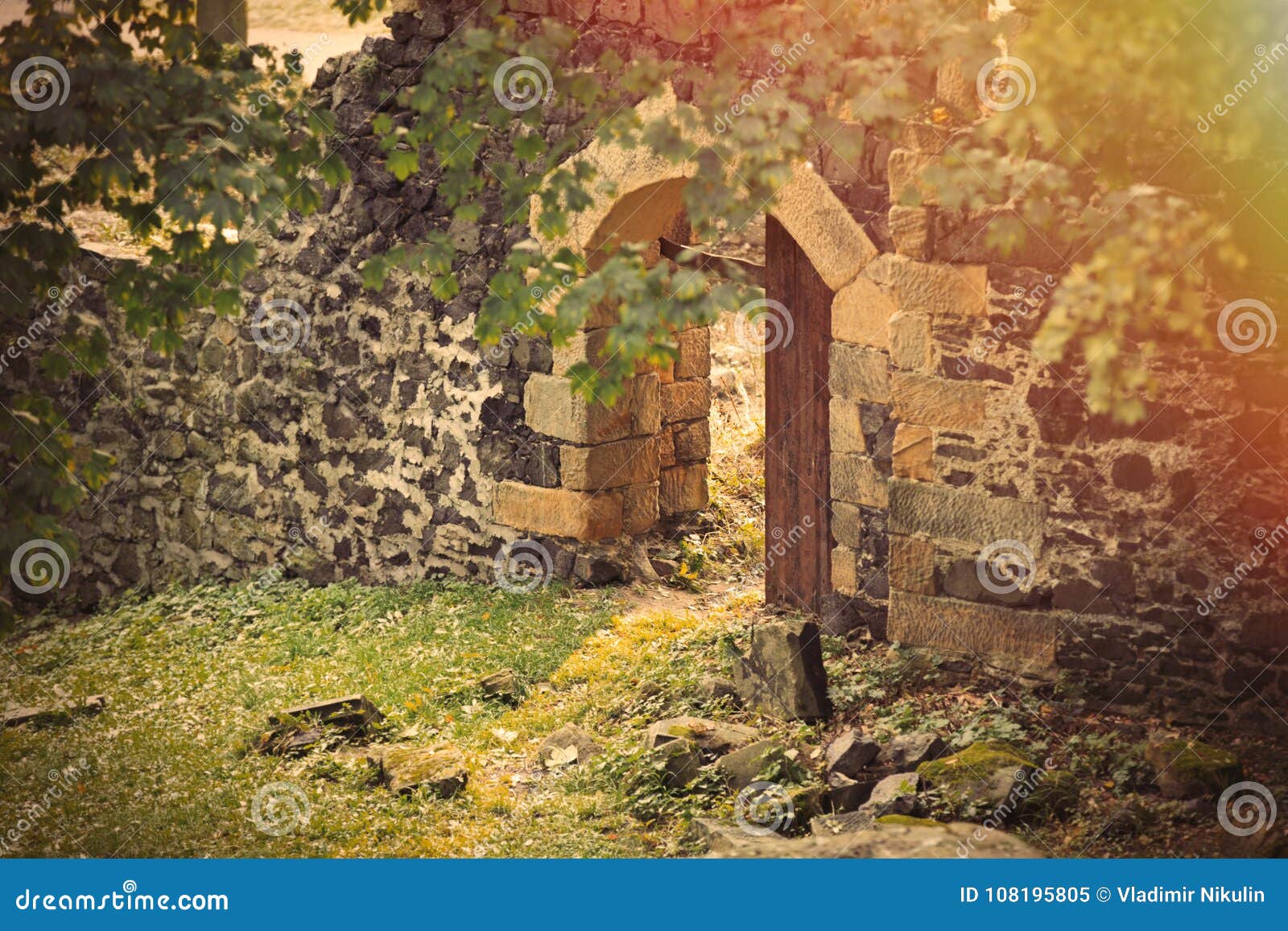 Opened Gate in Medieval Castle Stock Image - Image of europe, crusaders ...