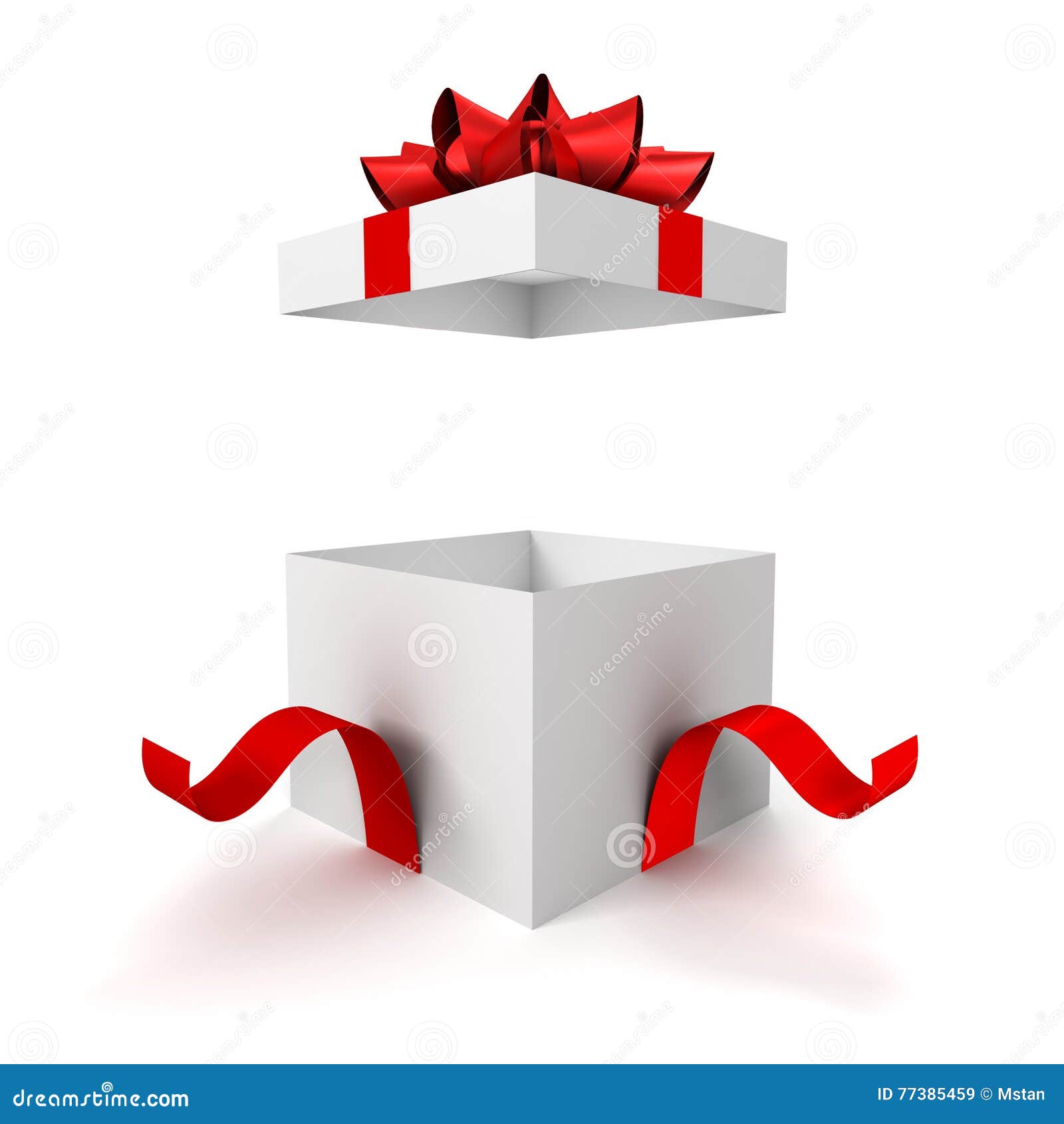 Opened Gift Box Concept 3d Illustration Stock Illustration ...