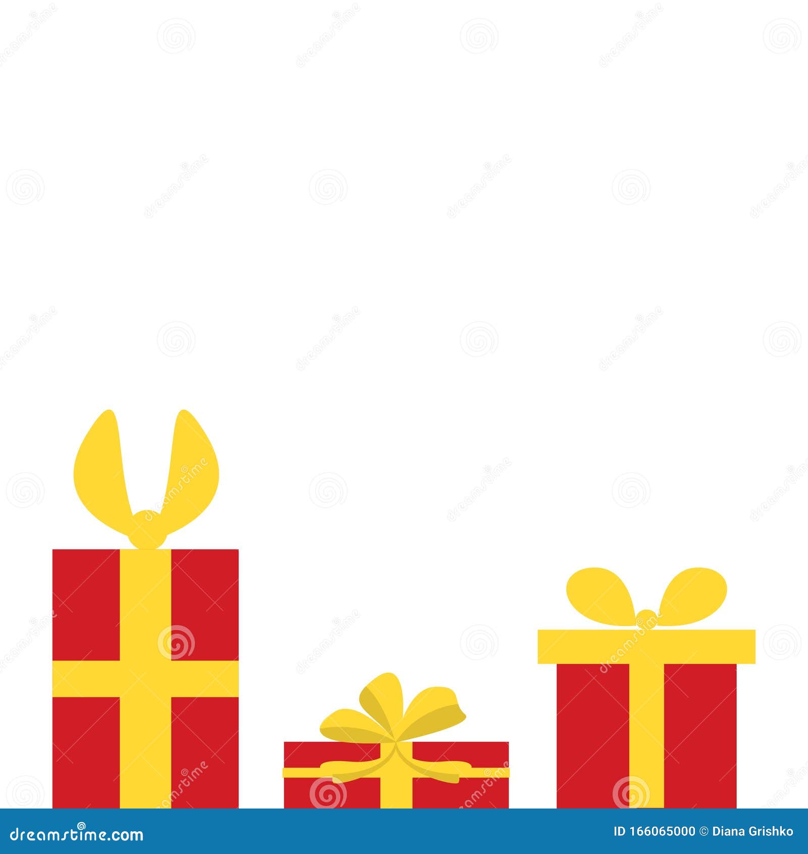 Opened Gift Box With Confetti. Flat Style. Present Package With ...