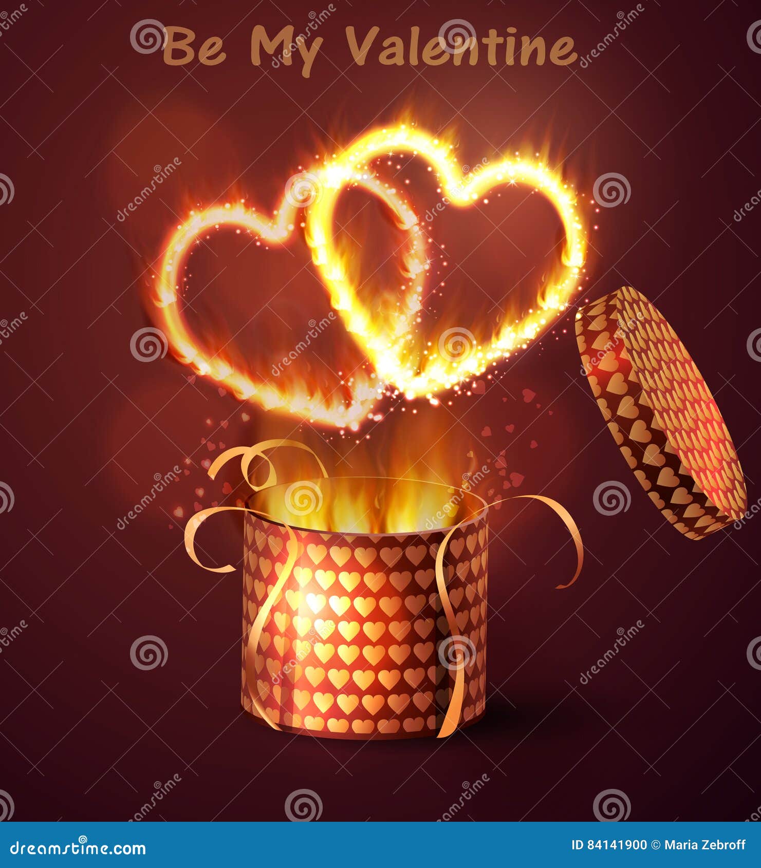 Opened Gift-box with Hearts. Stock Vector - Illustration of heart ...