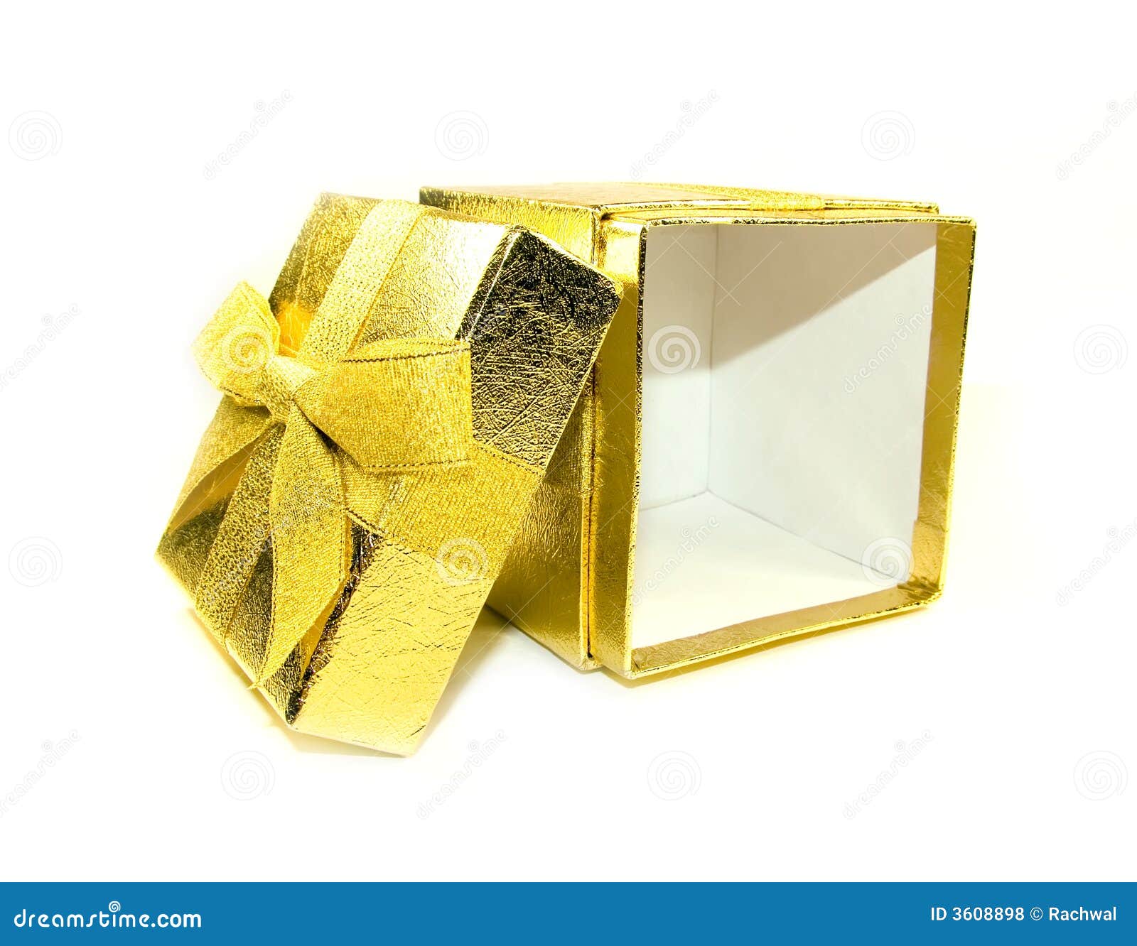 Opened golden gift box stock photo. Image of white, christmas - 3608898