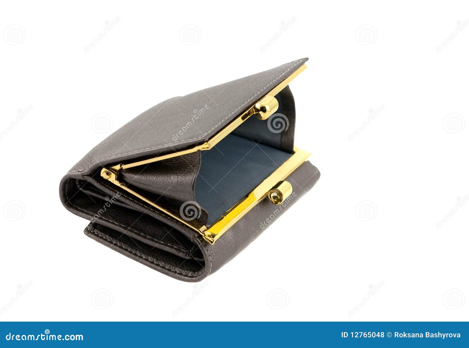 Opened grey wallet stock photo. Image of coin, money - 12765048