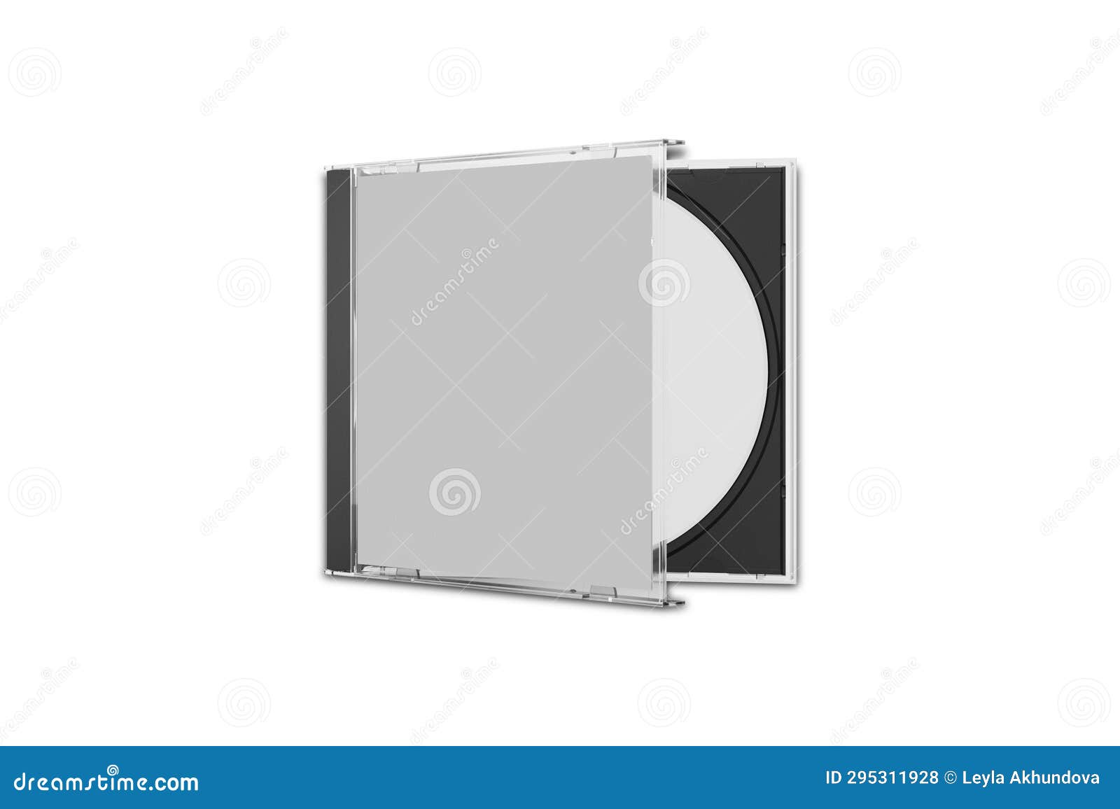 Opened and Half Opened CD Case Mockup Isolated on White Background ...