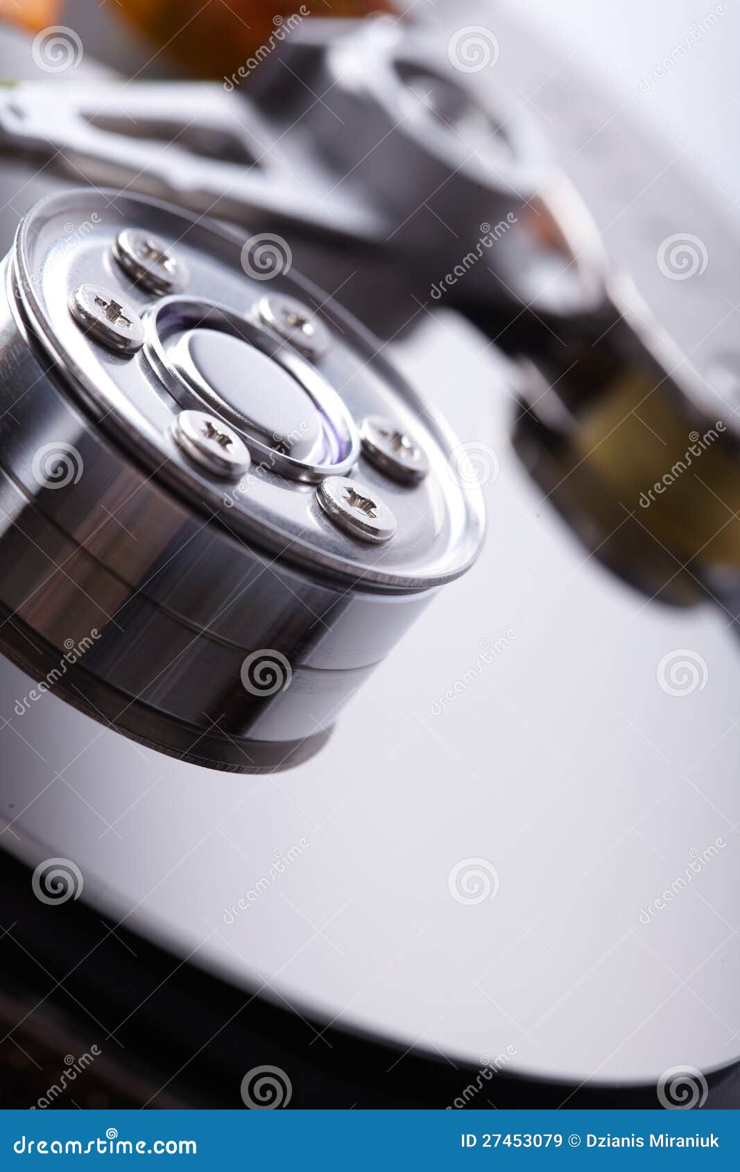 Opened hard disk drive stock image. Image of lose, magnetic - 27453079