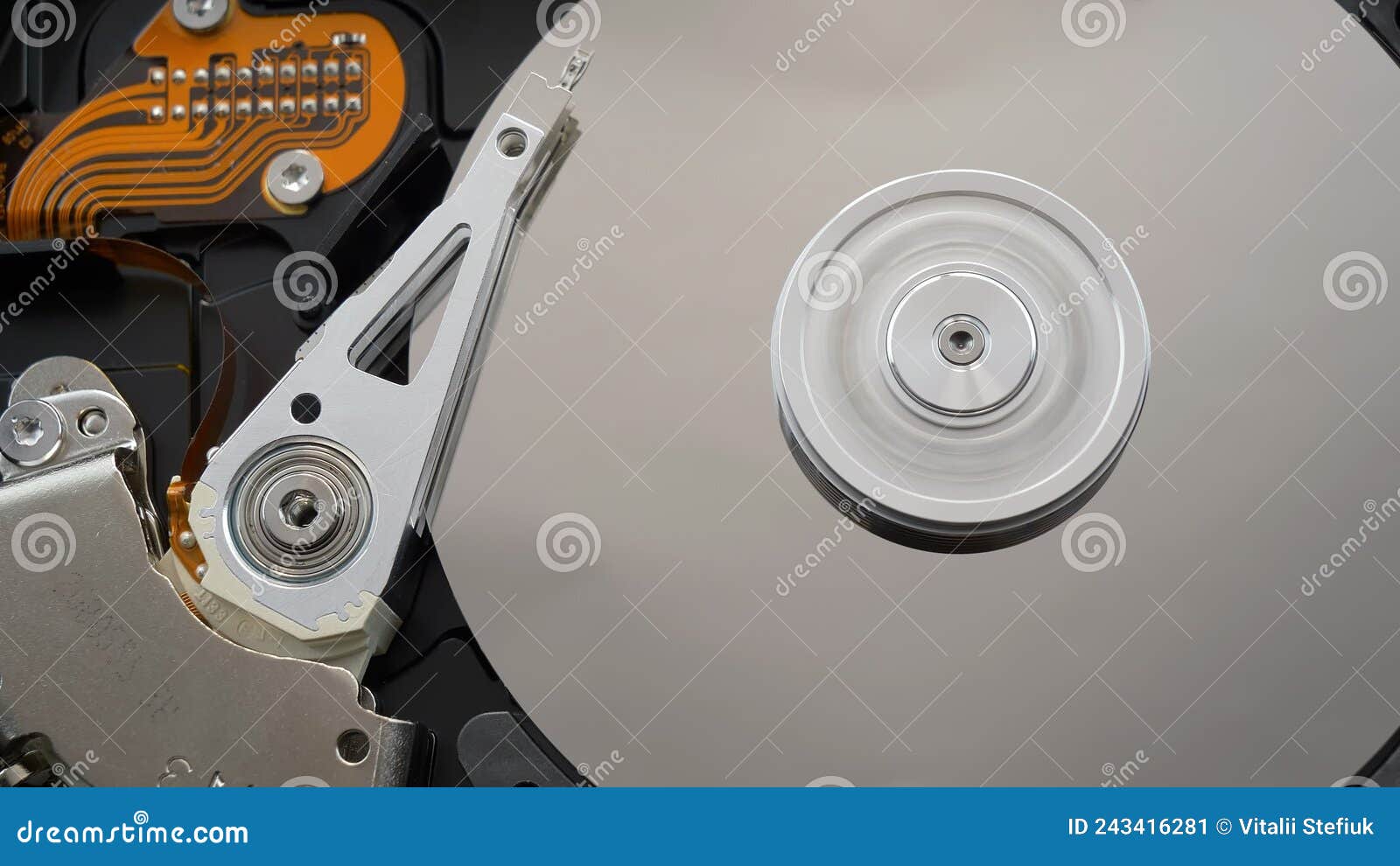 Opened hard disk drive stock video. Video of database - 243416281